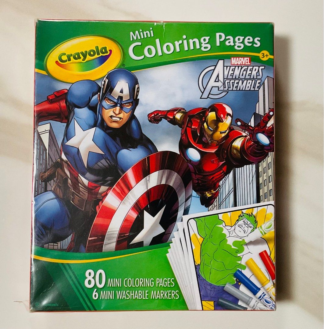 crayola giant coloring pages avengers