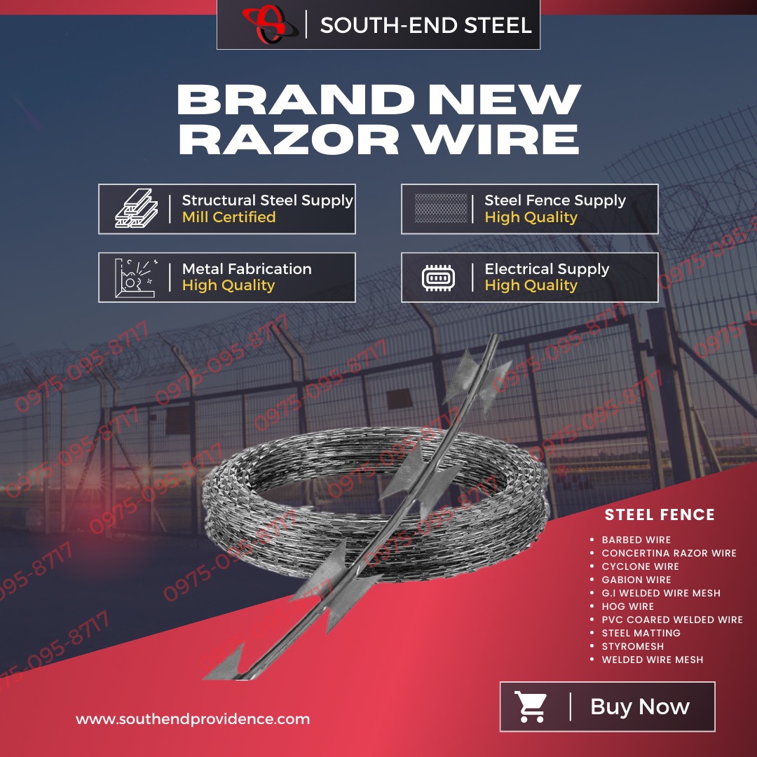 Blade Edge Razor Wire Fence - Steel Matting - Gabion Wire - Hog Wire ...