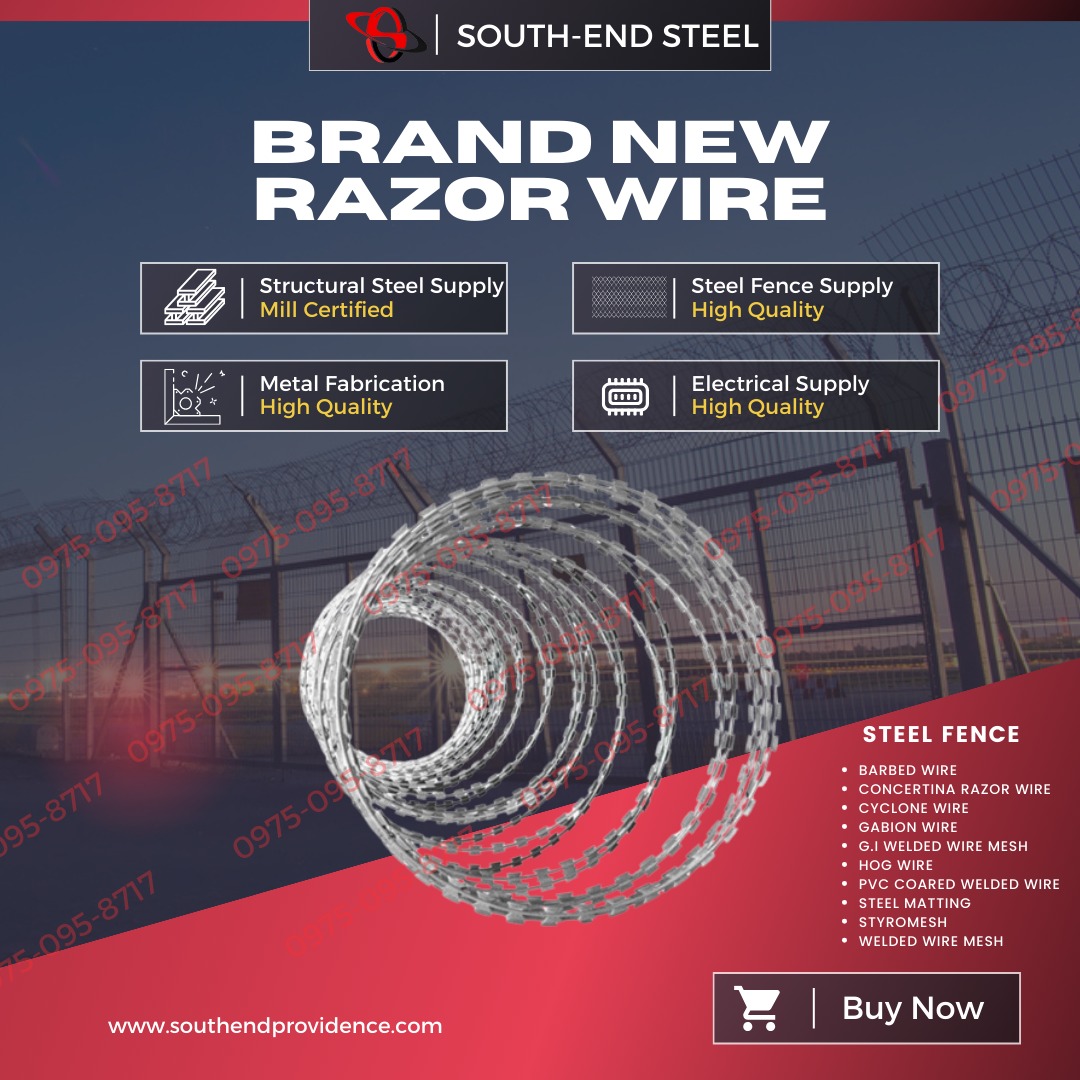 Blade Edge Razor Wire Fence - Steel Matting - Gabion Wire - Hog Wire ...