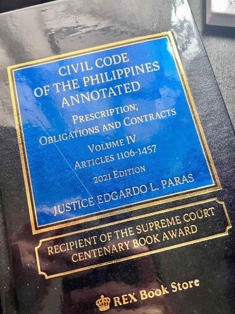 CIVIL CODE OF THE PHILIPPINES ANNOTATED, Hobbies & Toys, Books ...