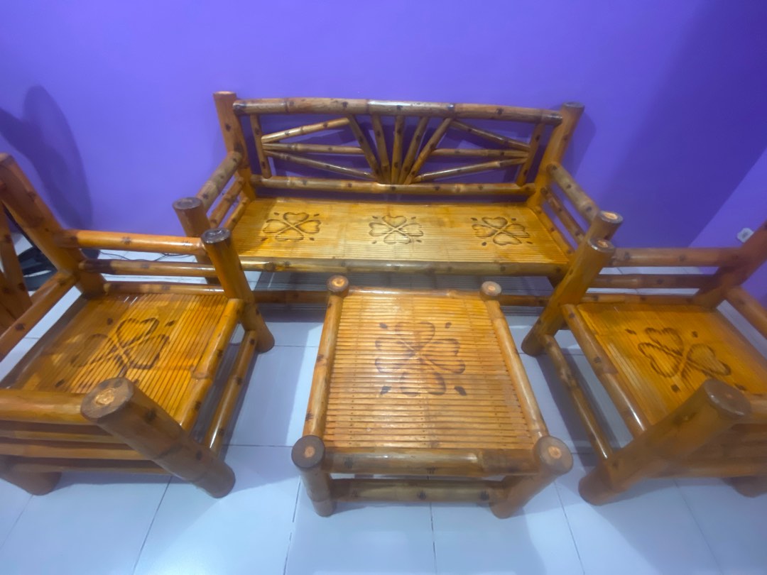 Complete Bamboo Sala and Tv Set, Furniture & Home Living, Furniture ...