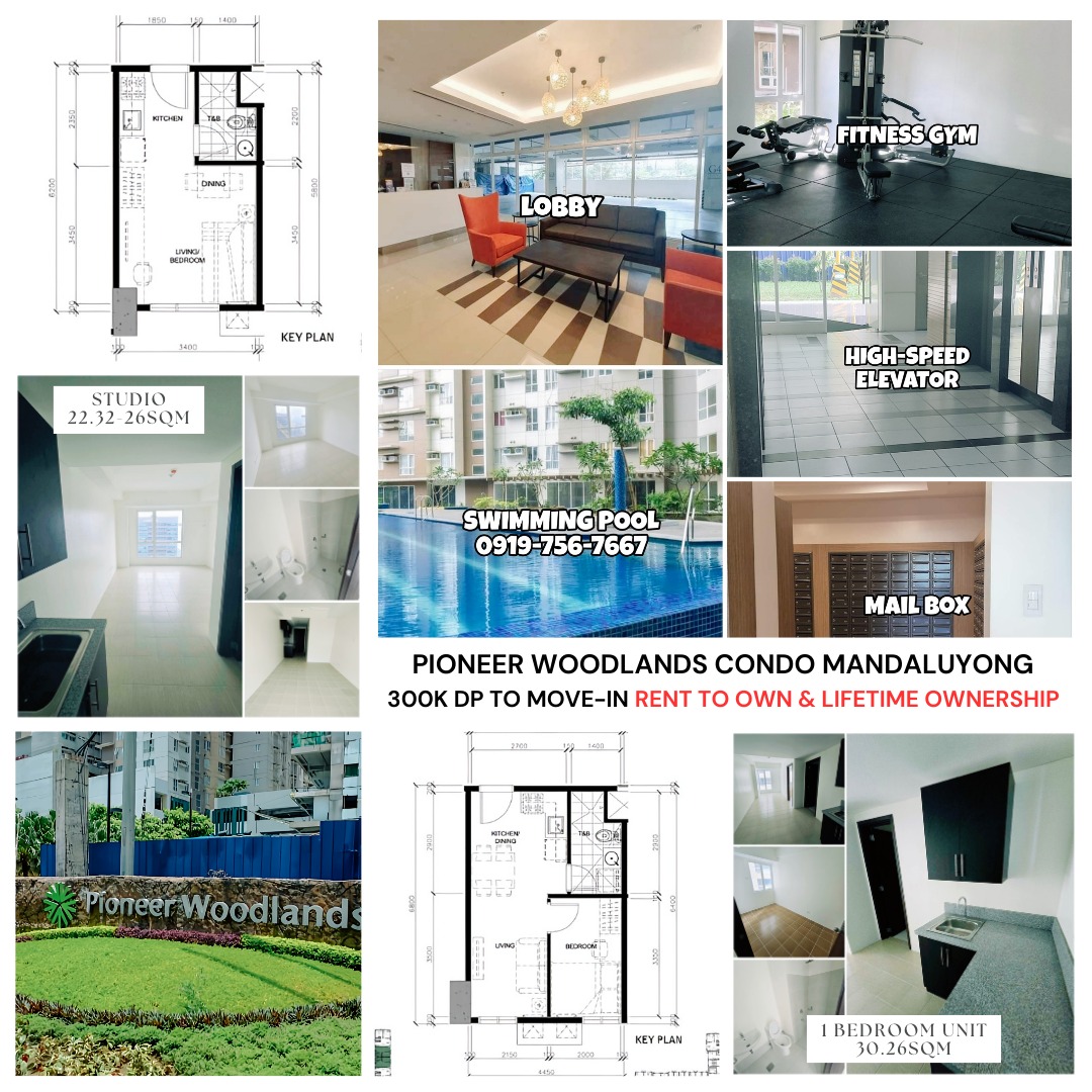 CONDO MANDALUYONG RENT TO OWN ALONG EDSA PIONEER ST. STUDIO 1-2BR NEAR ...