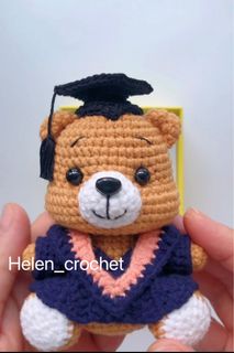 Aurora/Palm Pals Plush With Removable Crochet Graduation Hat, Hobbies ...