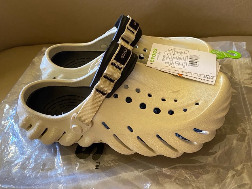 Crocs Echo Clog Bone, Men's Fashion, Footwear, Slippers & Slides on ...