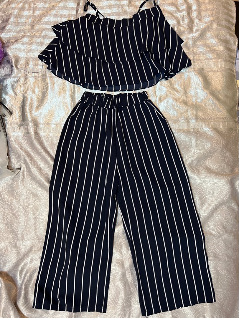 Dark blue stripe coords, Women's Fashion, Dresses & Sets, Sets or ...