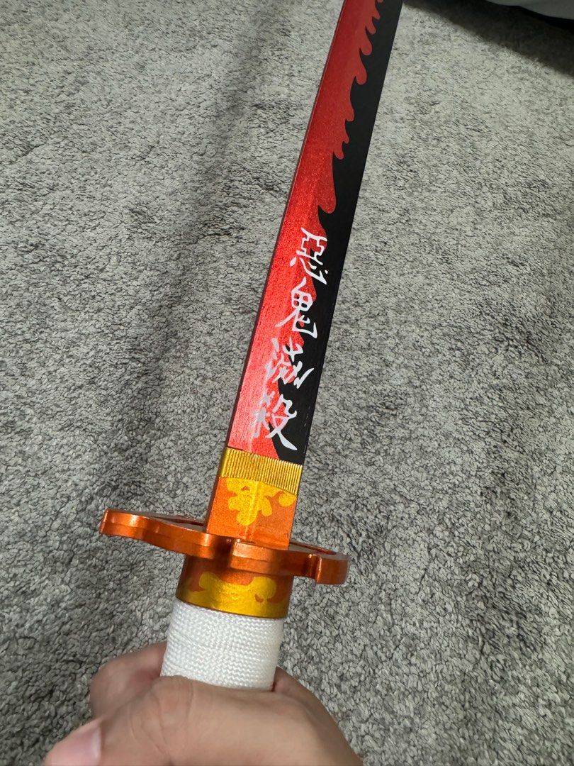 Demon Slayer Rengoku Nichirin wooden sword, Hobbies & Toys, Toys ...