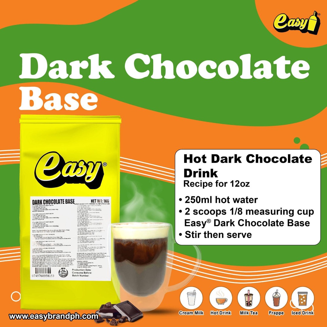 EASY BRAND DARK CHOCOLATE POWDERED MILK BASE 1KG, Food & Drinks ...