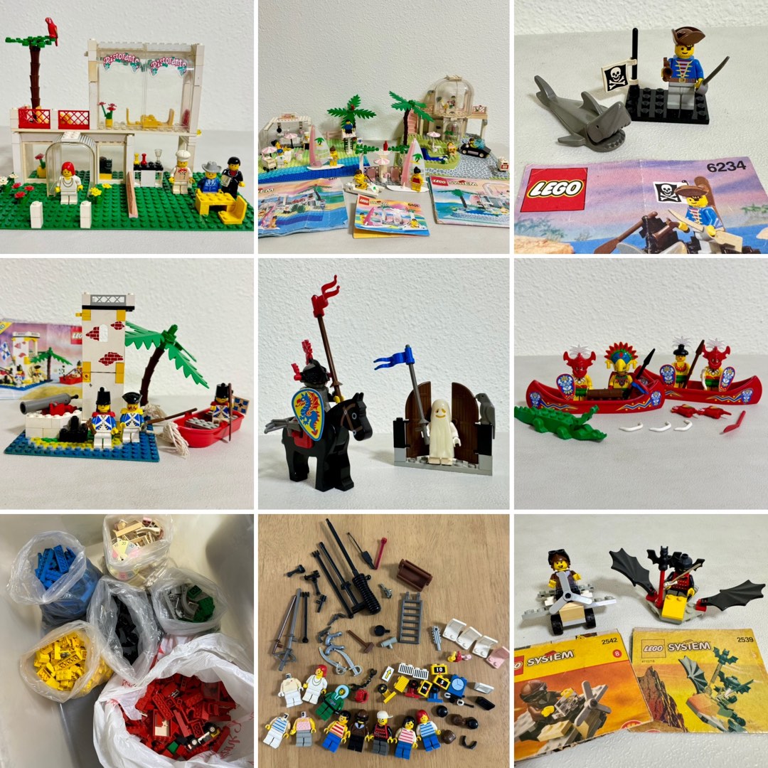 Entire Bundle of Vintage Lego (Castle Black Knights, Islander, Pirates ...