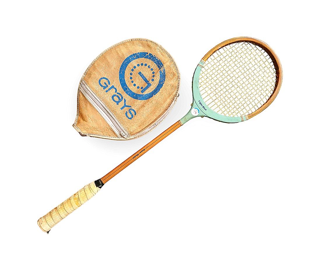 Grays Light Blue Super Modal Squash Racquet Wooden shaft and frame Made ...