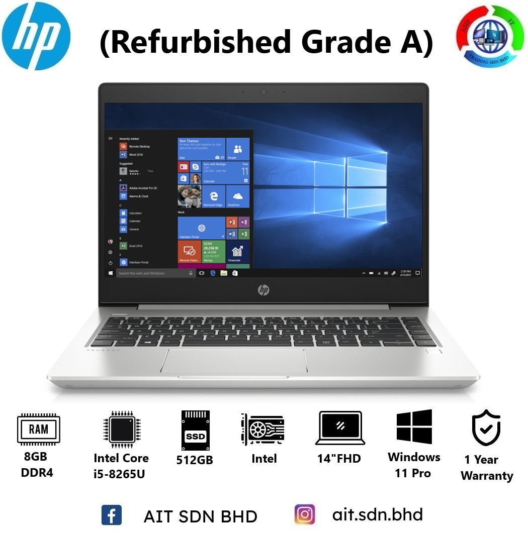 HP Probook 440 G6 5PQ48EA Laptop Silver (Intel Core i5-8265U 8GB 512GB ...