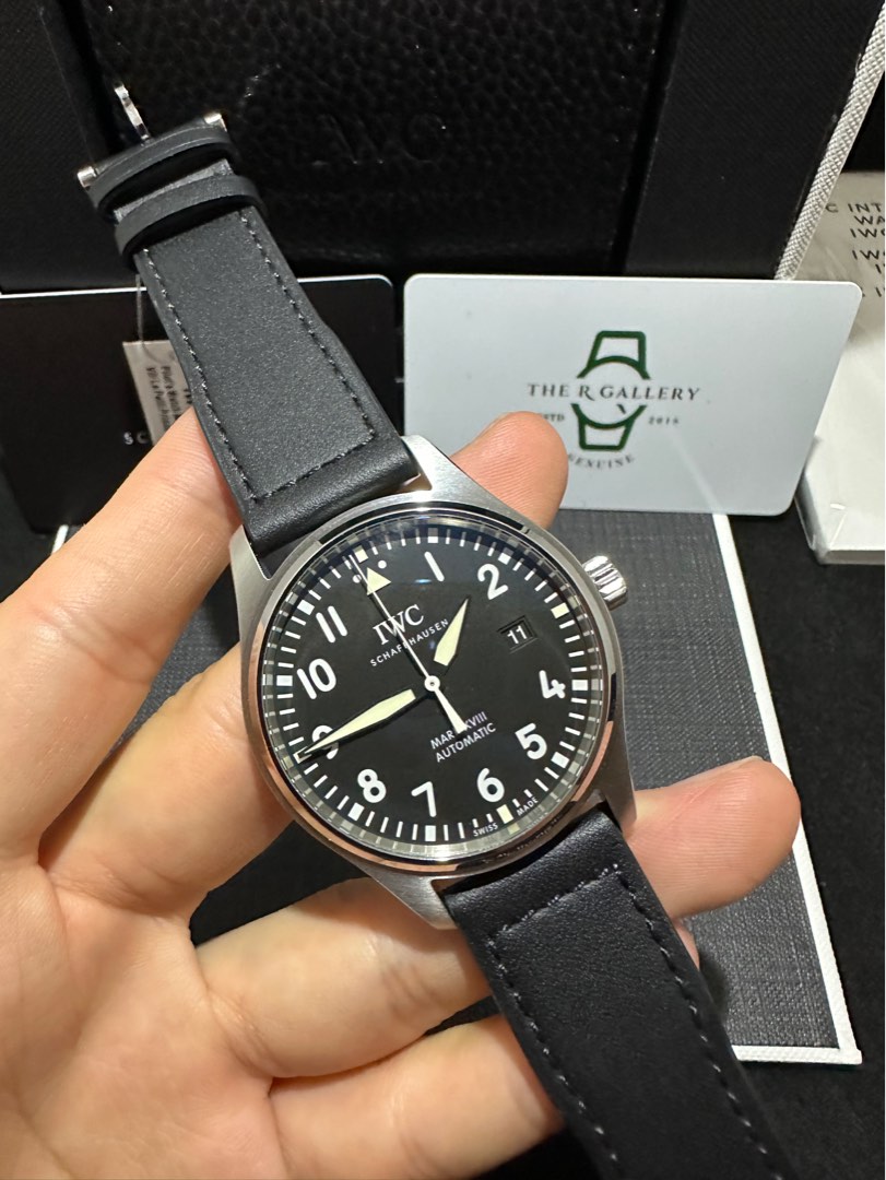 IWC Pilot's Watch Mark 18 Black Dial 40mm Automatic IW327009, Men's ...
