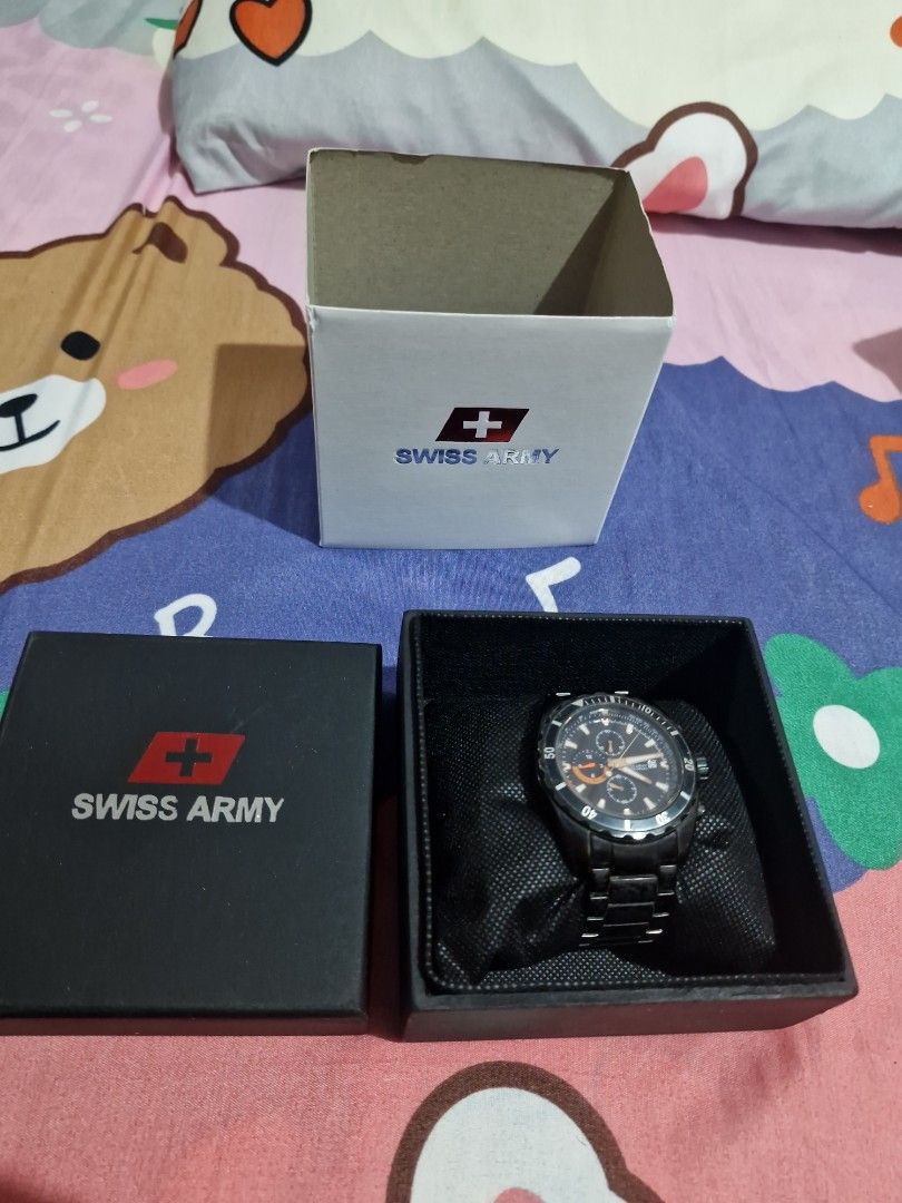 Jam tangan ori swiss army chrono aktif asli, Fesyen Pria, Jam Tangan di ...