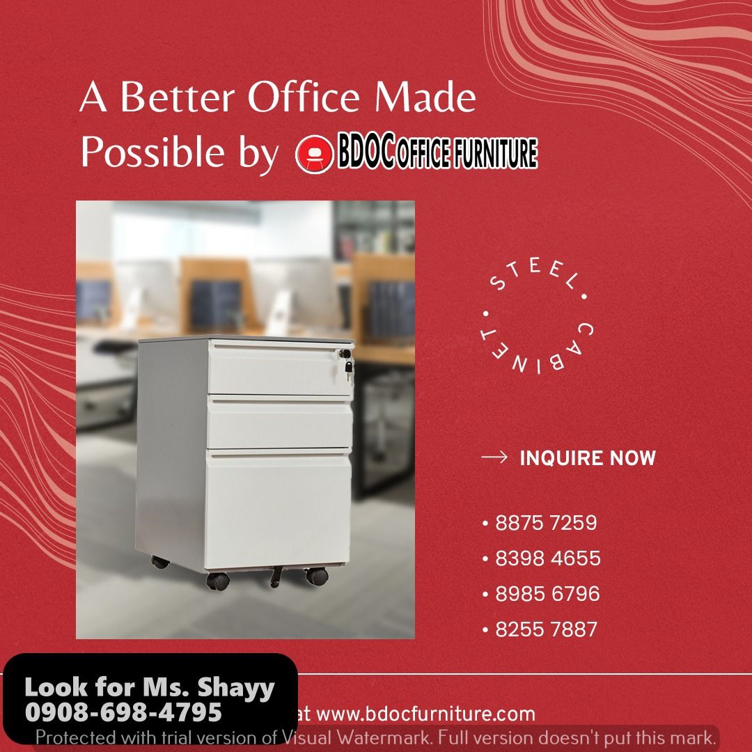 Lateral Filing Cabinet / Mesh Chair / Mobile Pedestal / Office Cubicle ...