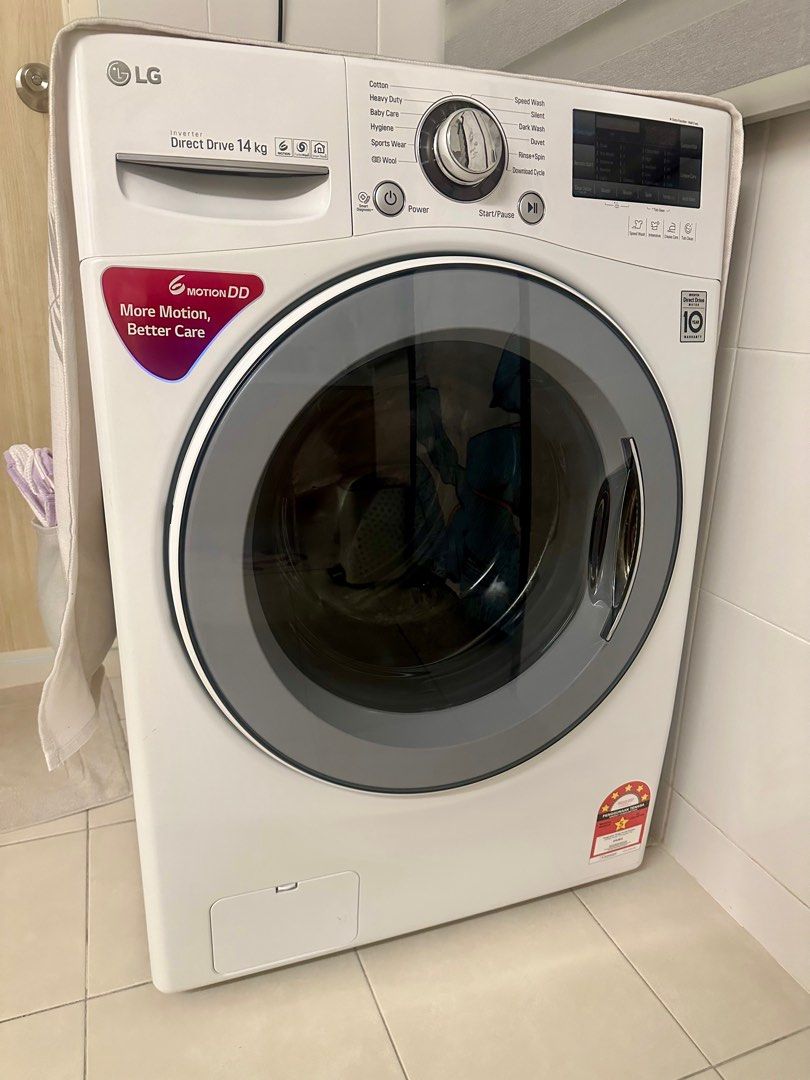 LG 14kg Front Load Washing Machine, TV & Home Appliances, Washing Machines and Dryers on Carousell