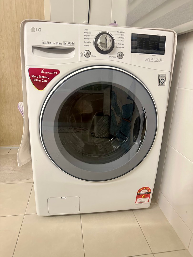 LG 14kg Front Load Washing Machine, TV & Home Appliances, Washing Machines and Dryers on Carousell