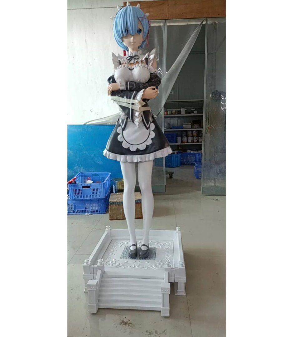 167cm/117cm Life Size Rem Re:Zero Statue Figure Anime, Hobbies & Toys ...