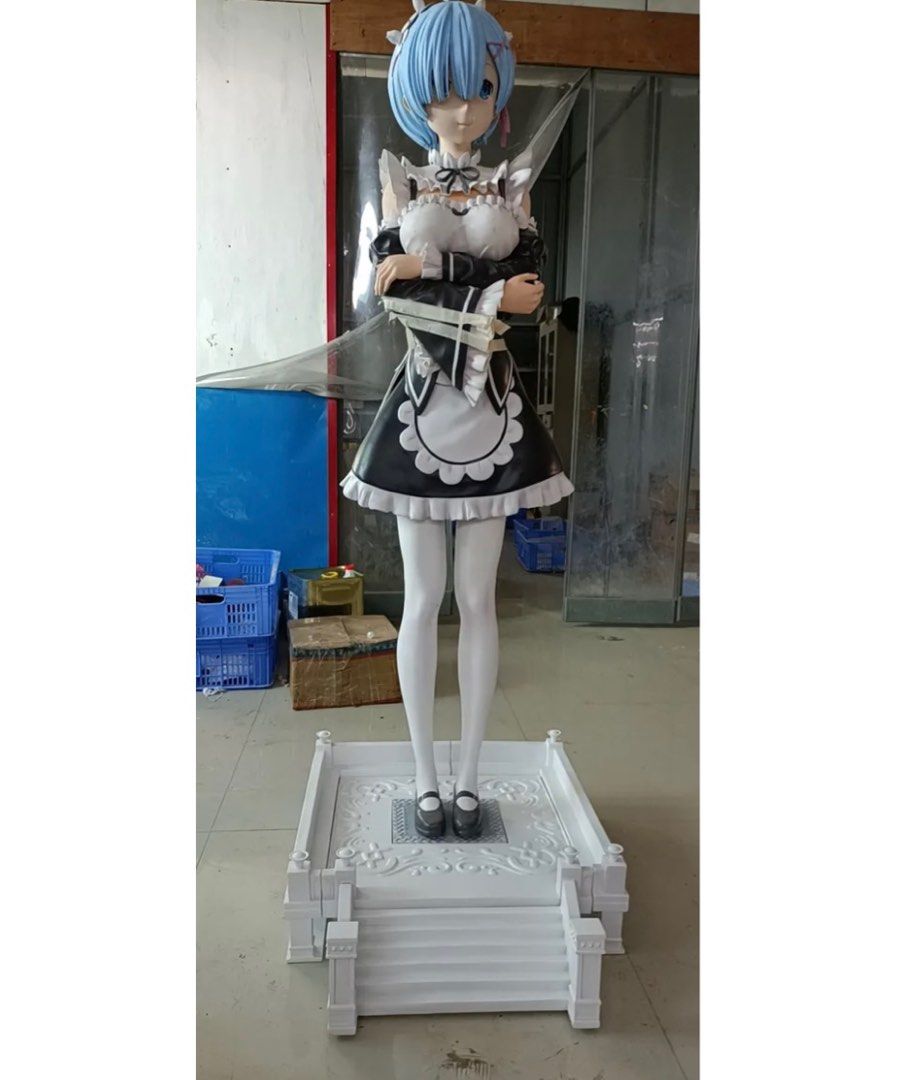 167cm/117cm Life Size Rem Re:Zero Statue Figure Anime, Hobbies & Toys ...