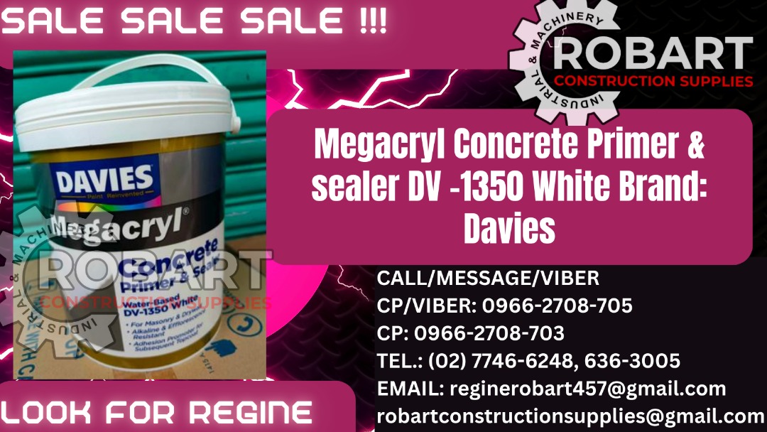 Megacryl Concrete Primer & sealer DV -1350 White Brand: Davies ...