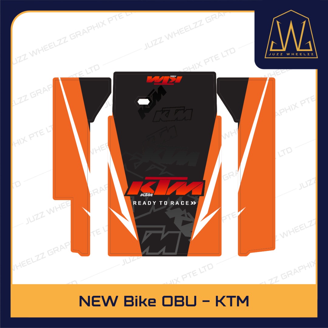 New KTM OBU Decals, Motorcycles, Motorcycle Accessories on Carousell