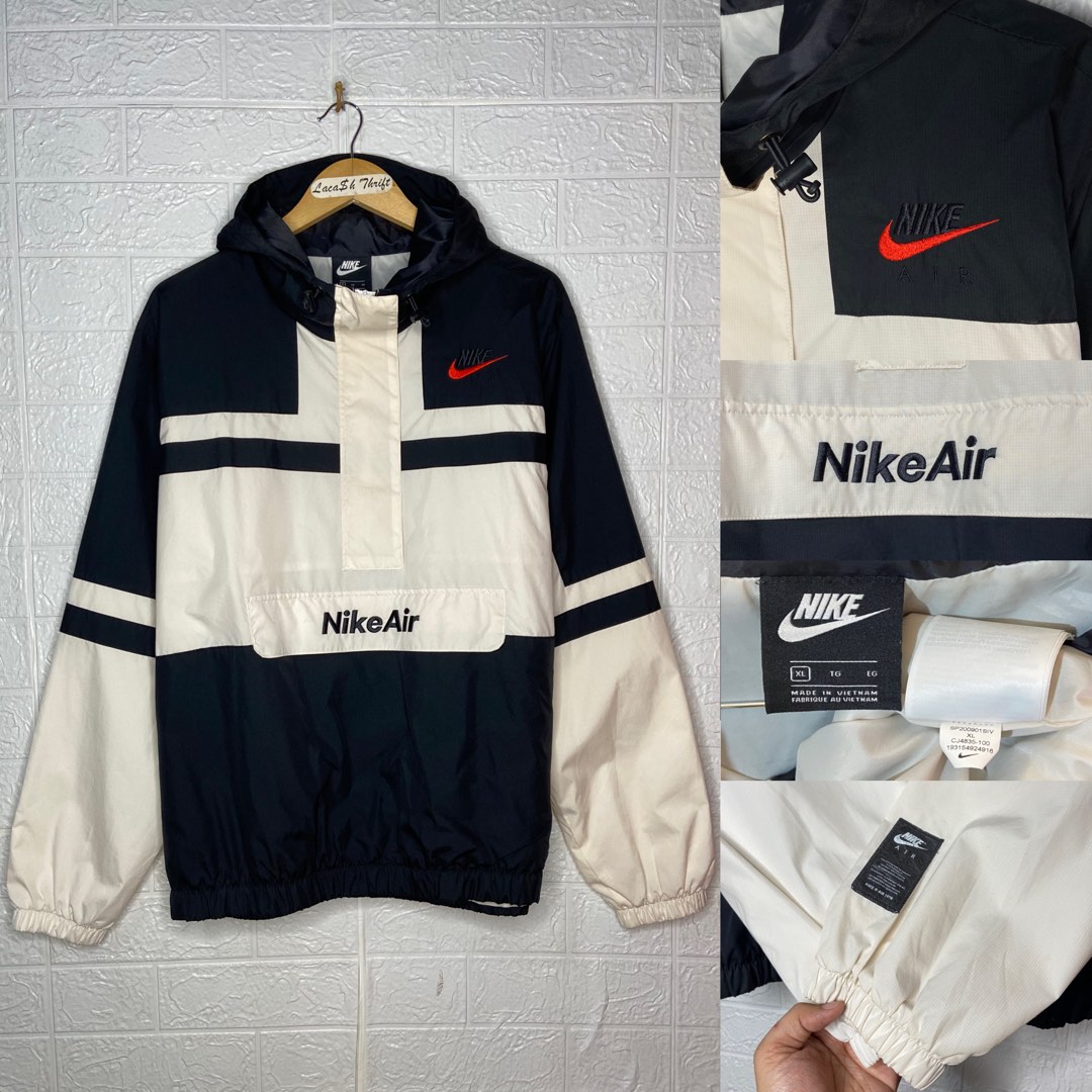 NIKE AIR HALF ZIP WINDBREAKER (CJ4835-100), Men's Fashion, Coats ...