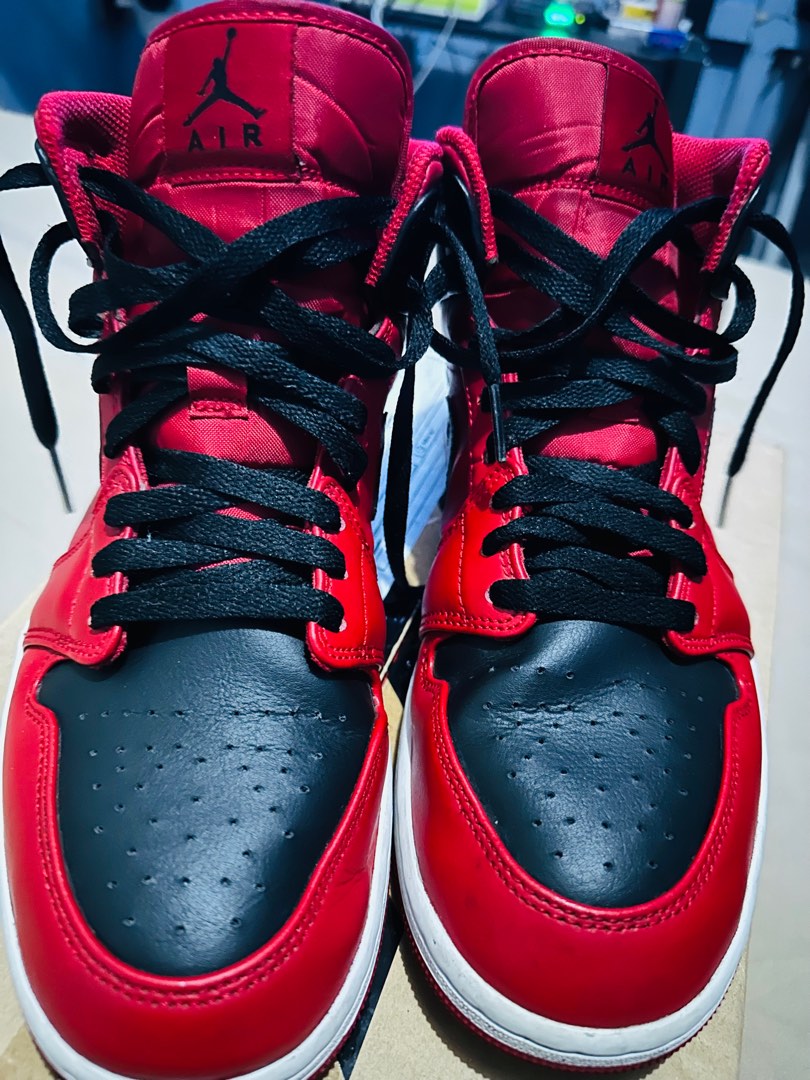 Nike Jordan Breds - Mid, Men's Fashion, Footwear, Sneakers on Carousell