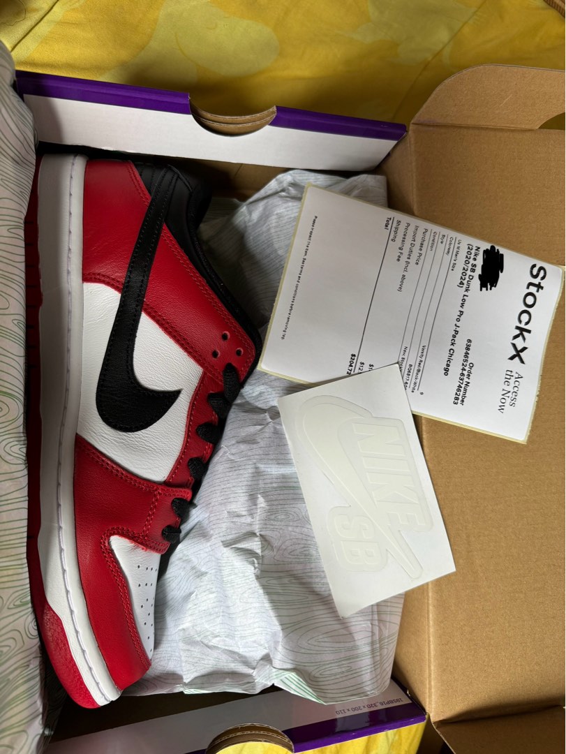 Nike sb dunk low pro Chicago (2024) J-pack, 女裝, 鞋, 波鞋 - Carousell