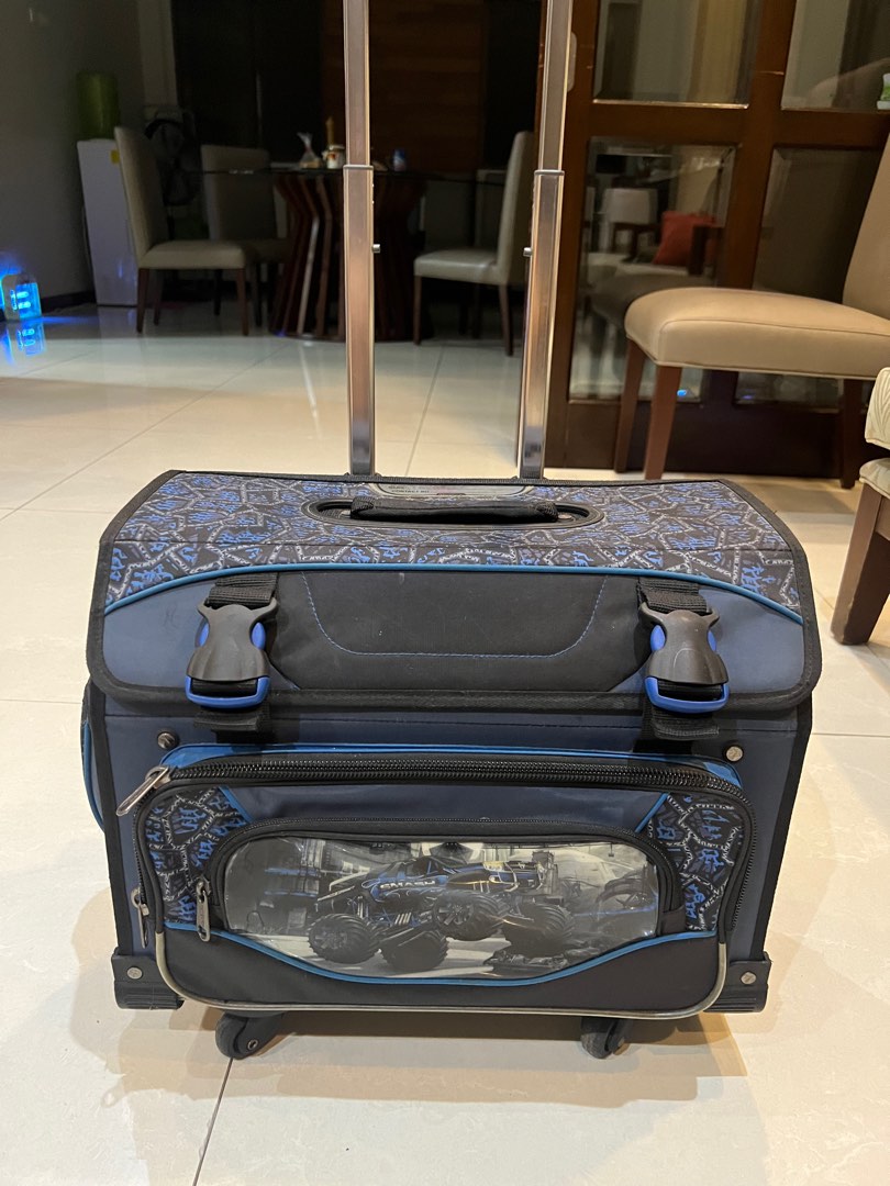 Preloved Hawk Box Type Trolley School Bag Stroller, Babies & Kids ...