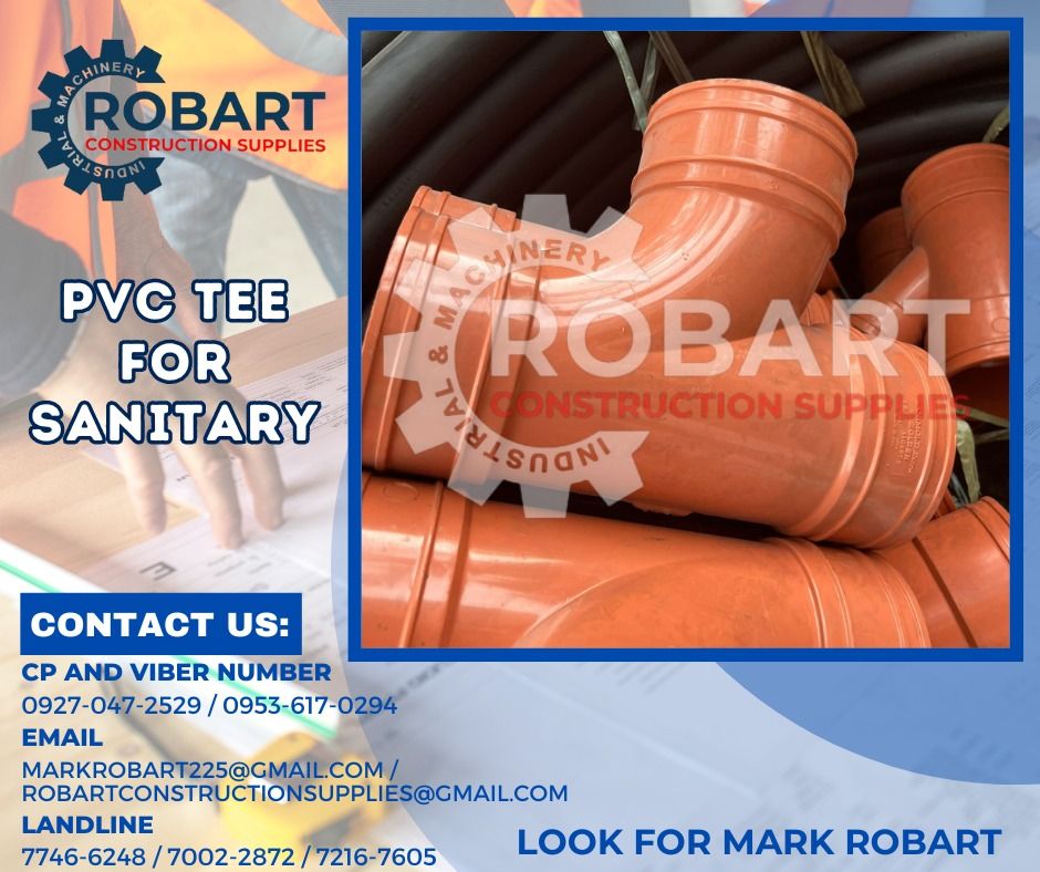 PVC Tee for Sanitary, Commercial & Industrial, Construction Tools ...