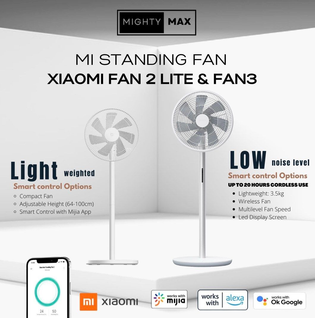 [SG STOCK] Xiaomi Smartmi Fan 3 Cordless App Control Smart Standing ...