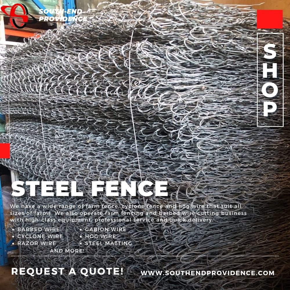 Steel Fence Hexagonal Mesh | Cyclone Wire | Hog Wire | Steel Matting ...