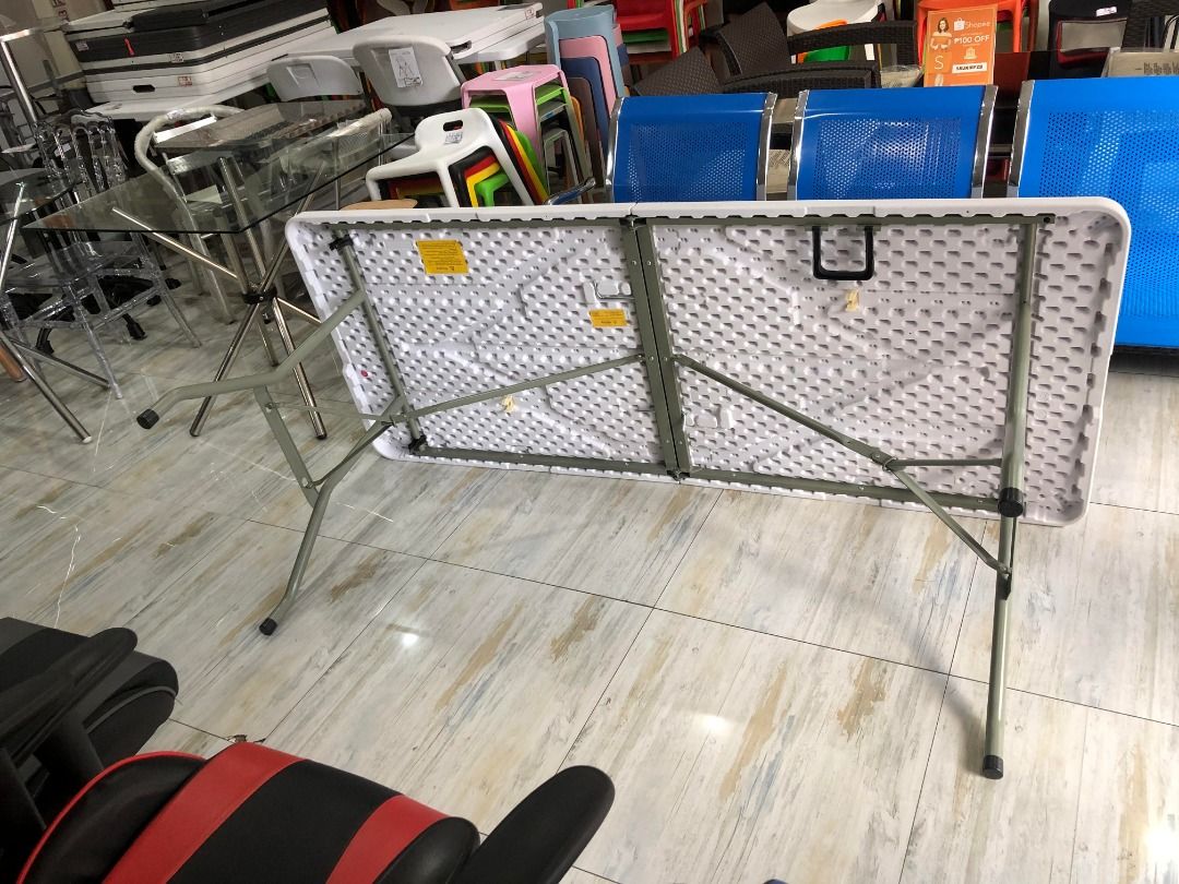 Sumo ST-7230F Fold-in-Half Top Rectangular Folding Plastic Table ...