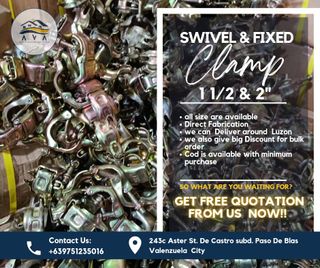 Swivel Clamp 1 1/2 / Fixed Clamp and Swivel Clamp, Commercial ...