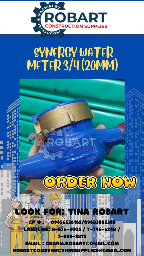 Synergy Water Meter 3/4 (20mm) with Calibration Certificate, Commercial ...