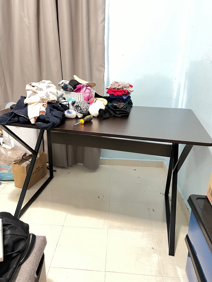 Table meja belajar besar, Furniture & Home Living, Furniture, Tables ...