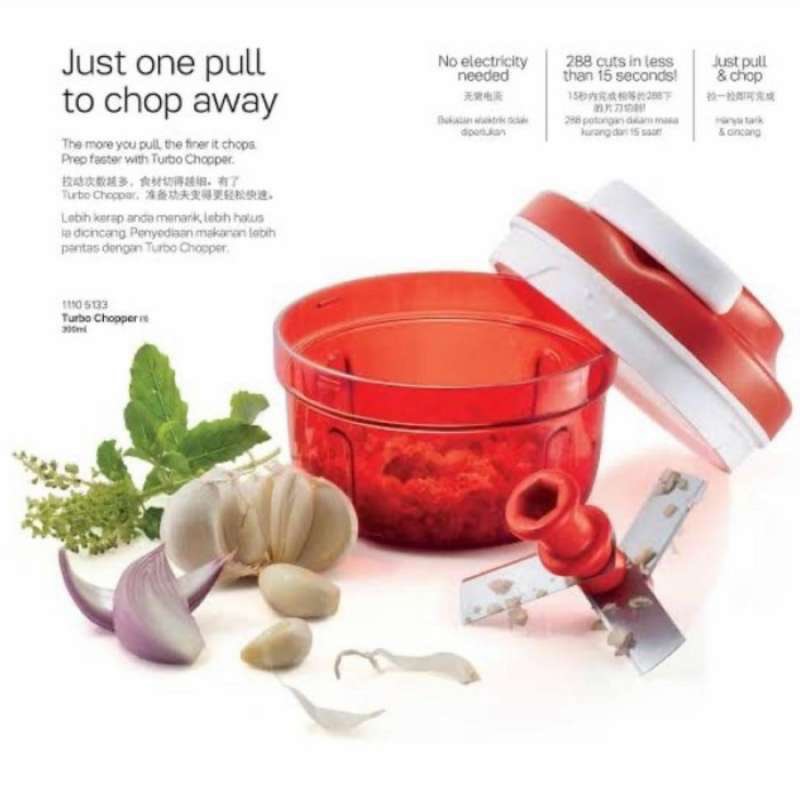 Tupperware Turbo Chopper, Kitchen & Appliances di Carousell
