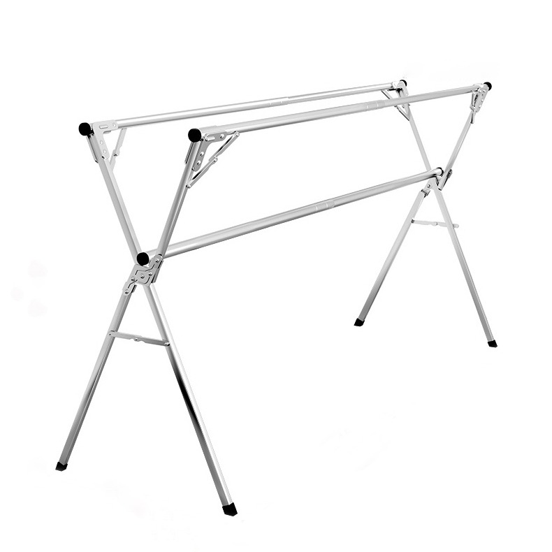 Three Foldable Pole | Extendable Stainless Rod Clothes Rack | Laundry ...