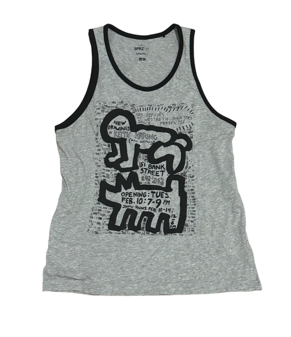 Uniqlo Sando Keith Haring, Women's Fashion, Tops, Others Tops on Carousell