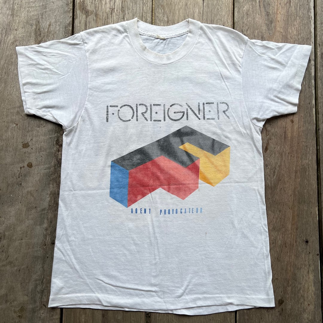 Vintage Foreigner Band Tshirt, Men's Fashion, Tops & Sets, Tshirts ...