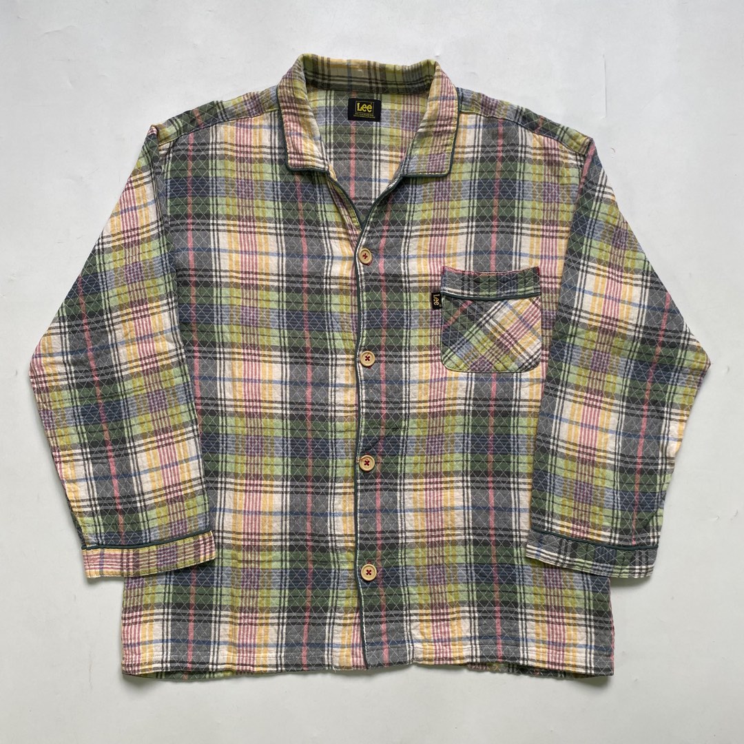 Vintage Lee Plaid Quilt Shirt, Men's Fashion, Tops & Sets, Formal ...