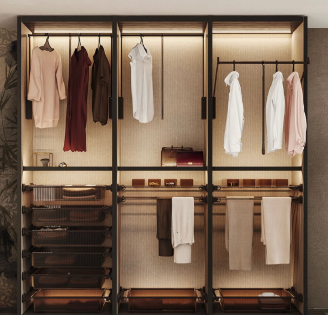 Wardrobe hanging clothes rack Hafele wardrobe pull down system ...