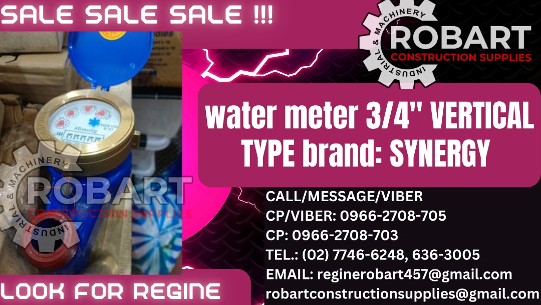 water meter 3/4" VERTICAL TYPE brand: SYNERGY, Commercial & Industrial ...