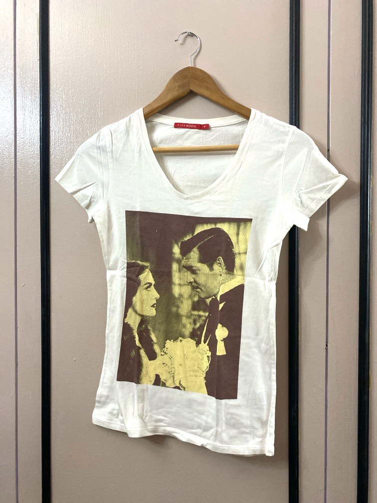 Y2K TOP | VINTAGE PRINT TOP| SEPIA RETRO TOP| PINK SODA TOP| WHITE ...