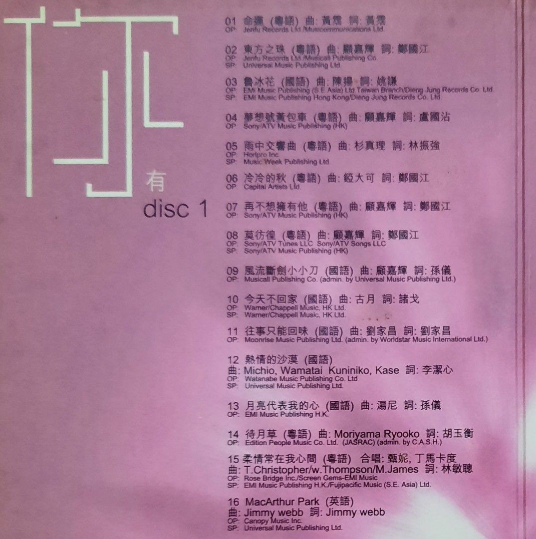 2 VCD 甄妮有你有我演唱會卡拉OK ( JENNY IN CONCERT 2001 LIVE + KARAOKE, Hobbies ...