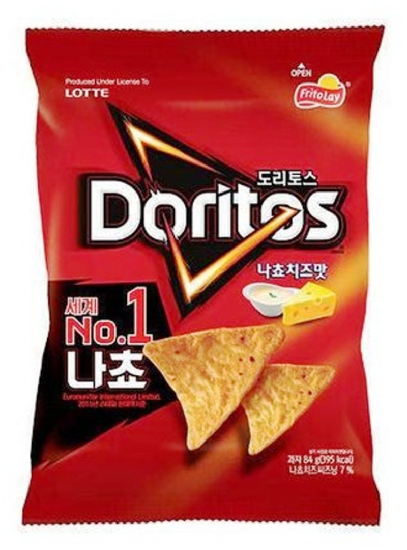 全新 最後 3包 韓國製造 BBD 2024年7月23日 樂天 Fritolay Doritos 芝士乳酪味粟米片 84g Lotte Nacho Cheese Flavour 零食 ...