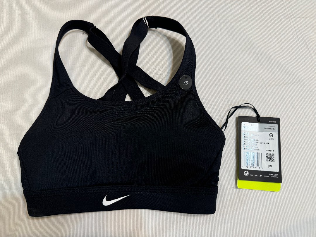 全新 吊牌未拆 NIKE XS尺寸 黑色 運動背心 運動內衣 瑜珈背心 瑜珈內衣, 她的時尚, 休閒運動服飾在旋轉拍賣