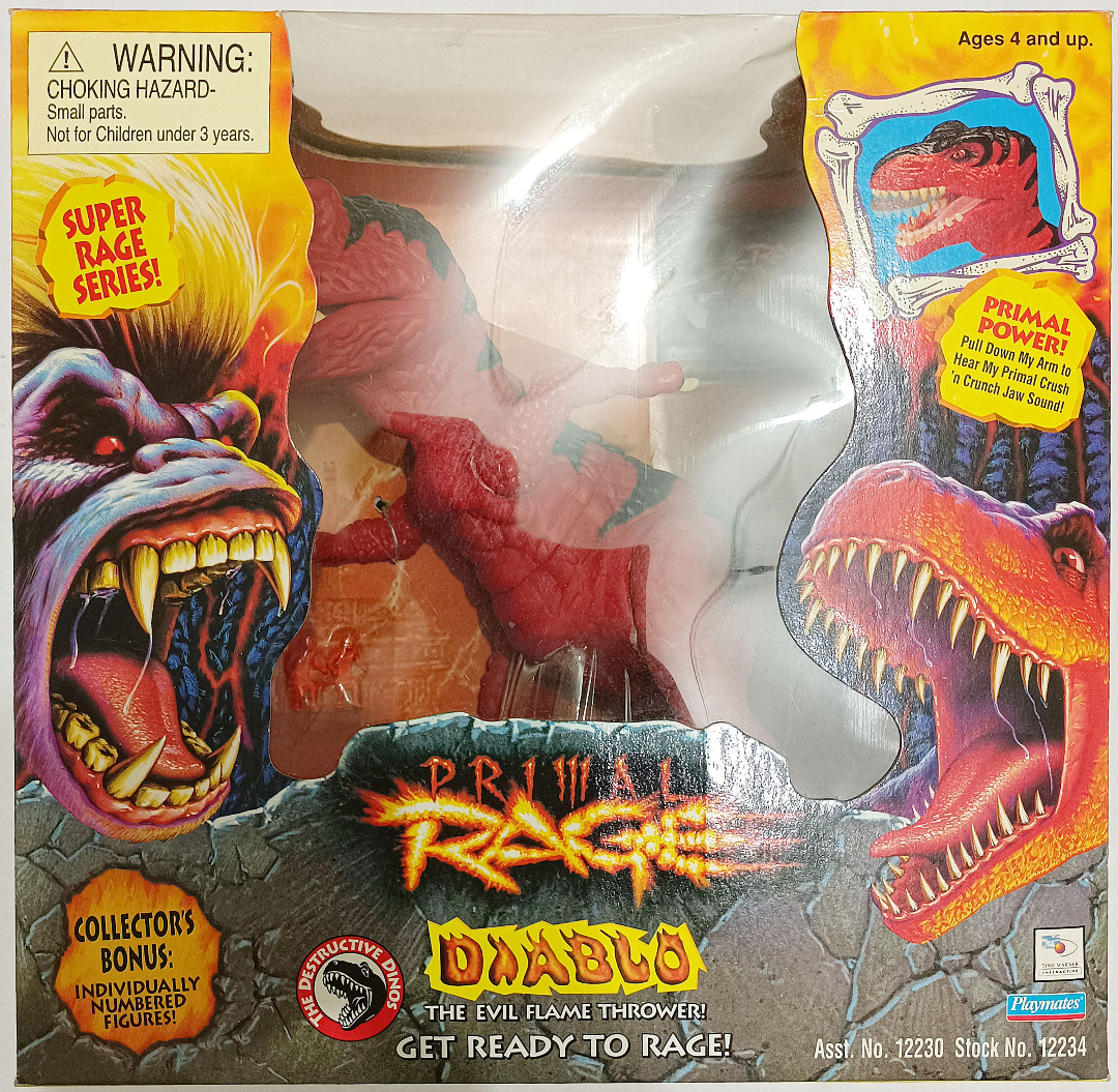 Primal Rage Super Rage Series ★ Diablo Tyrannosaurus Rex T-Rex Dinosaur ...