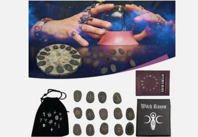 🌟 SG READY STOCK 🌟1243) Witch Rune Wiccan Occult Divination Set Witch ...