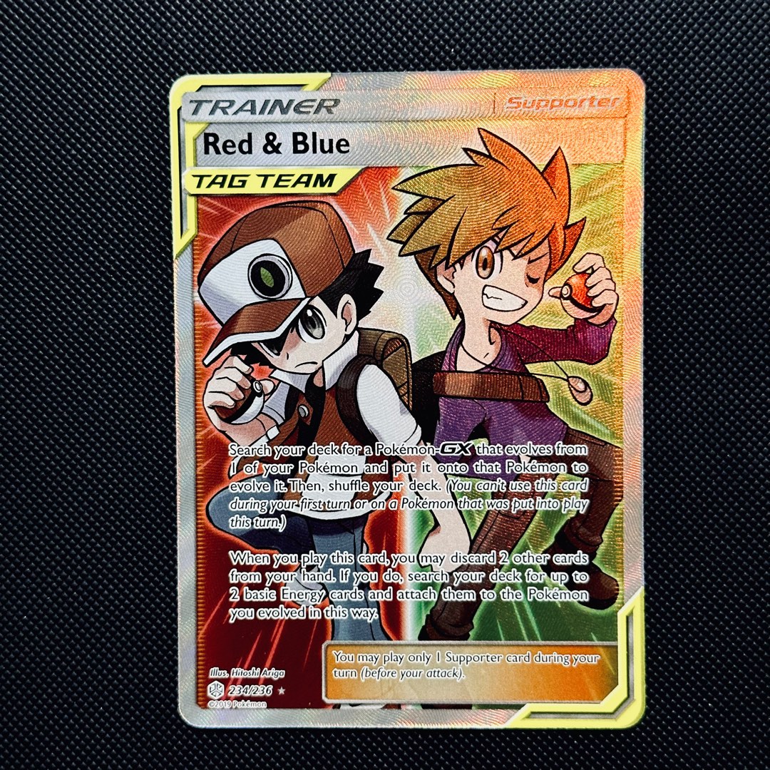 ⚡️ TCG POKEMON ⚡️ - Red & Blue - 234/236 - Full Art Ultra Rare Sun ...
