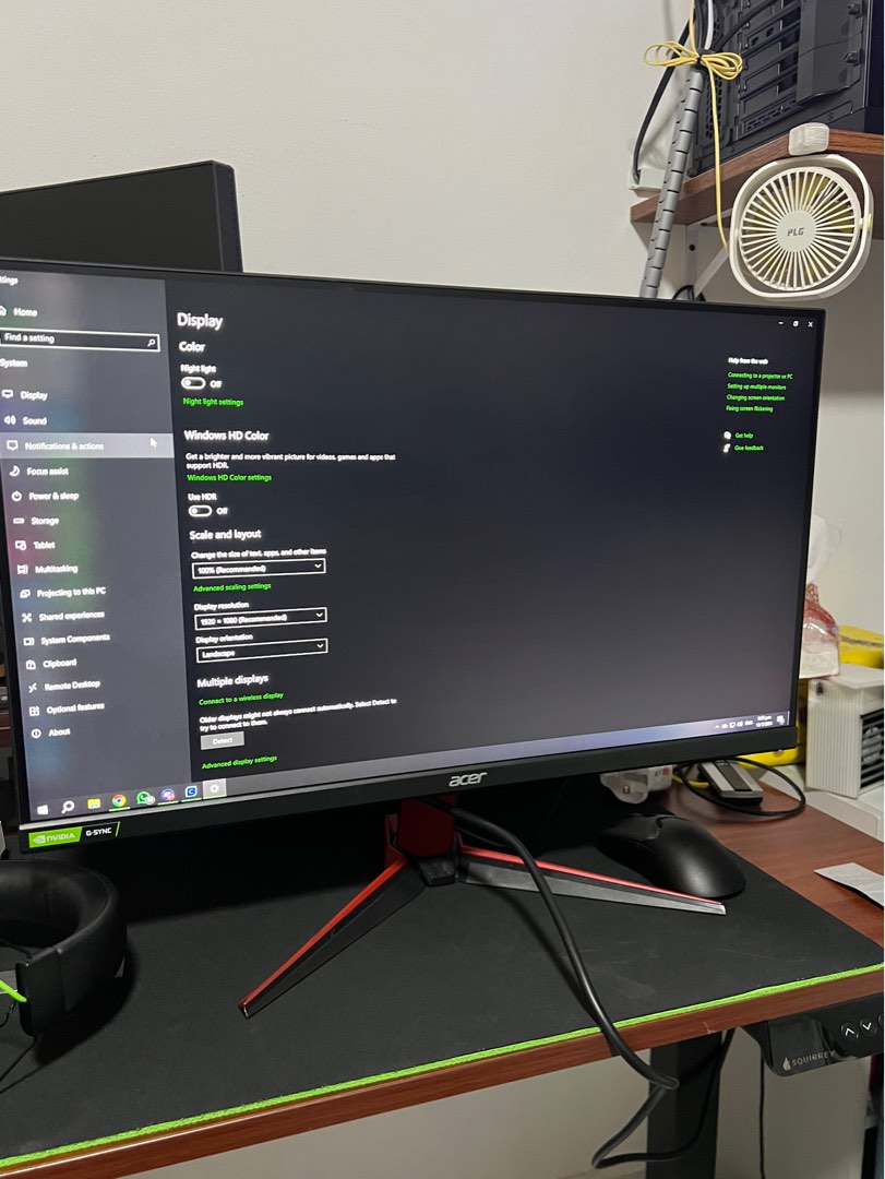 Acer nitro Gaming monitor 24.5’ 165hz 0.9ms HDR FAST IPS , Computers ...