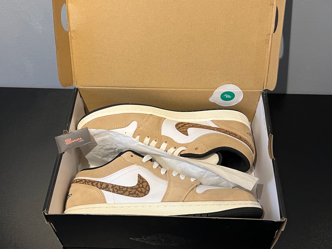 Air Jordan 1 Low SE “Brown Elephant”, Men's Fashion, Footwear, Sneakers ...